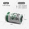 Coonyard (2-Pack) 3.6V 1200mAh LS14250 1/2AA Lithium Battery ...