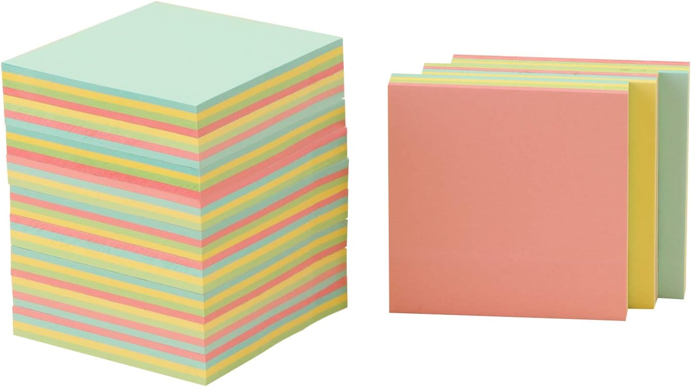 DRROT Super Sticky Notes 75x75 mm, 4 Colores de Colección, Super Sticky ...