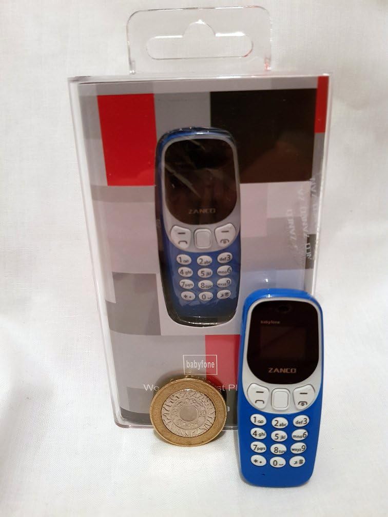 Zanco Babyphone (worlds smallest mobile phone) (Blue): Amazon.co.uk ...