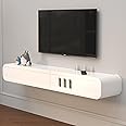 Amazon.com: Bixiaomei Floating TV Stand in Solid Wood, 52'' High Gloss ...