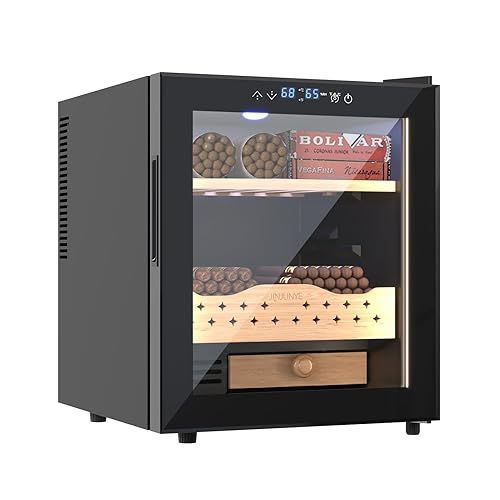 JINJUNYE 50L Cigar Humidors for 300 Cigars with 3-IN-1 Precise Cooling ...