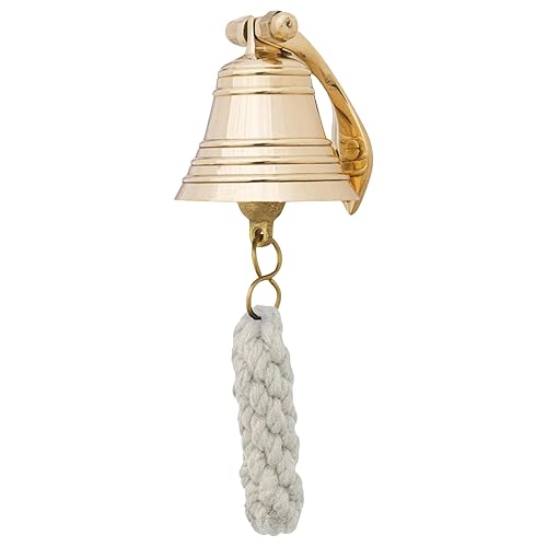 2" Polished Brass Bell Quality Marine Wall Mounted Ship Hanging Bell ...