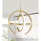 BAYCHEER Modern LED Chandeliers Round Shape Drop Ceiling Lighting 3 ...