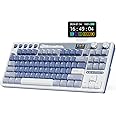 RK ROYAL KLUDGE M87 Wireless Gaming Keyboard with Screen and Dual Knob ...