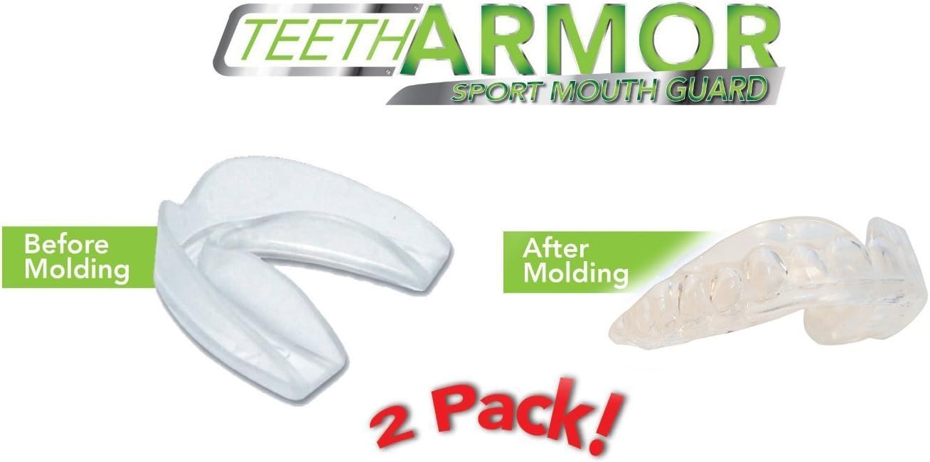 Teeth Armor Professional Sport Mouth Guards- 2 Pack - No BPA - Safe ...