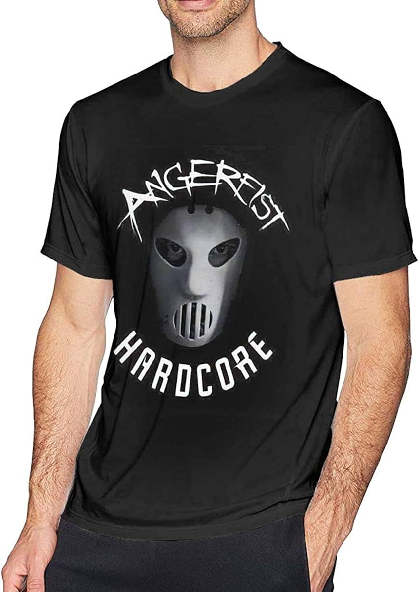 Angerfist Cotton Graphic T-shirt à manches courtes Noir: Amazon.fr ...