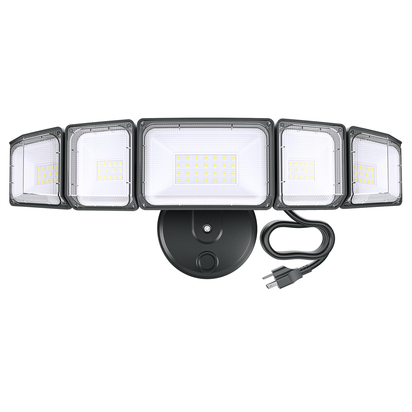 lamvip 75W Flood Lights Outdoor Plug in, 7500LM LED Flood Light with 5 ...