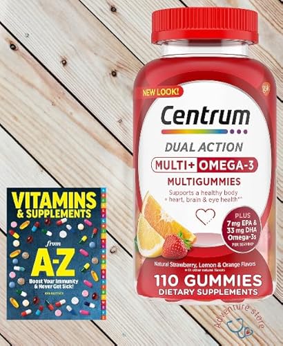 Centrum MultiGummies Multi+ Omega 3 Dual Action, Adult Multivitamin ...