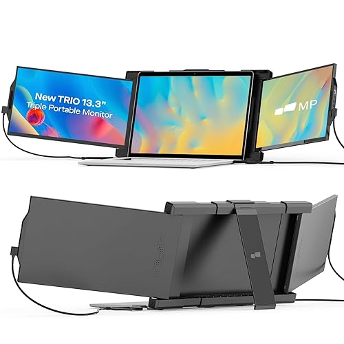 Trio Portable Monitor for Laptop, Mobile 13.3 Dual & Triple Screen ...