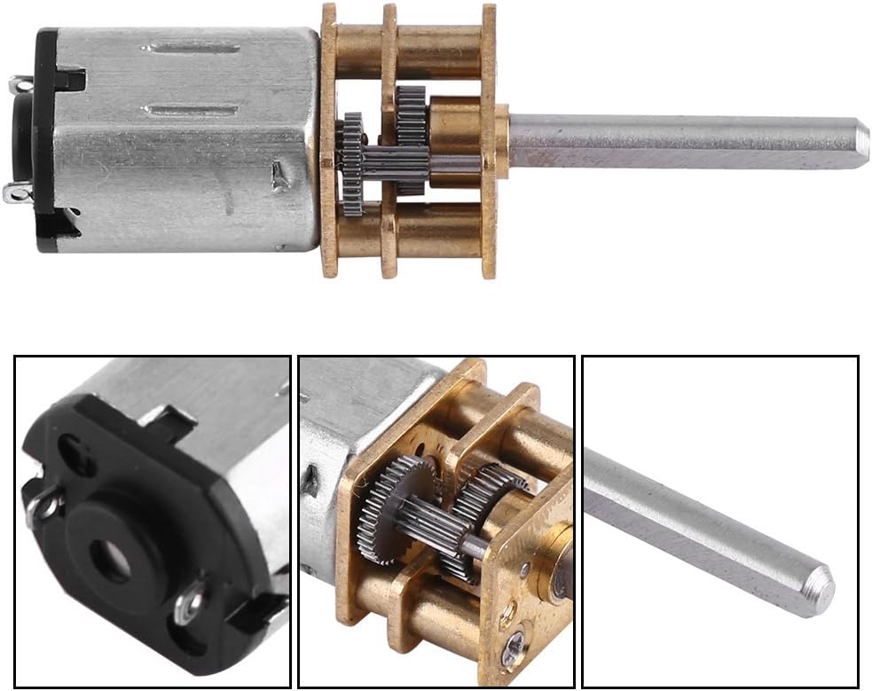Hilitand Micro Gear Box, Speed Reducing Motor, DC 12V Gear Box Speed ...