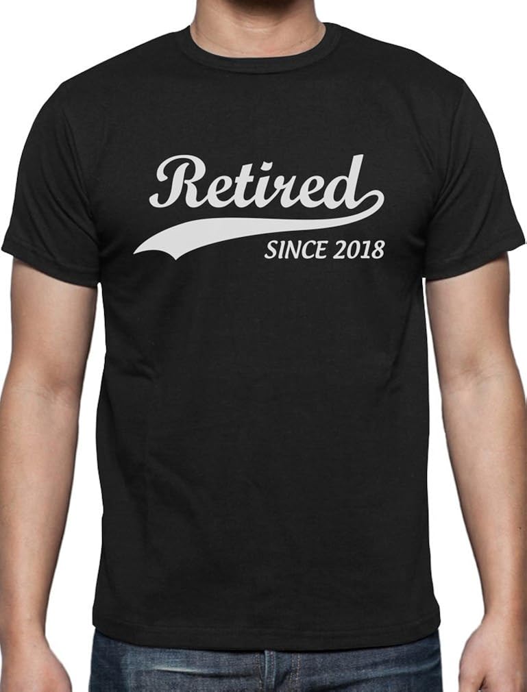 Retired Since 2018 - Retirement Present Party Gift Idea T-Shirt: Amazon ...