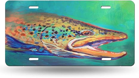 YiiHaanBuy Personalized Fish License Plate 12 X 6novelty Durable ...