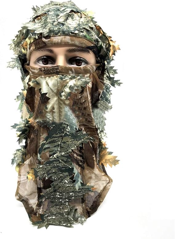 DETECH 3D Camouflage Thin Breathable Hoods Leaf Stereo Camouflage ...