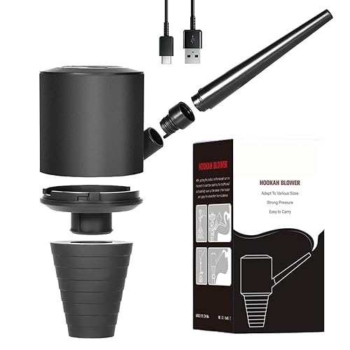 SHISHA LYFE Electric Portable Hookah Starter Pump Kit - Quick Charcoal ...