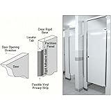 Restroom Stall Door Privacy Cover, 2-1/8 in. x 58 in., Rigid Plastic ...