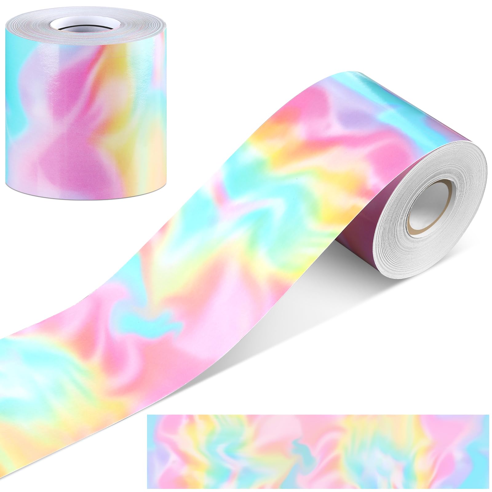 Mixweer Pastel Tie Dye Bulletin Board Border 65.6 Feet Classroom ...