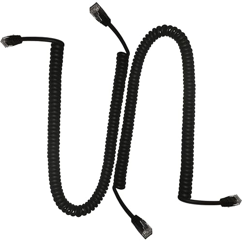 HPWFHPLF Telephone Cords, 2 Pack 6P6C Anti-Tangle Telephone Wires, RJ12 ...