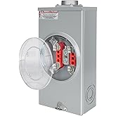 200 Amp Meter Socket, 4 Jaw Meter Base, 600V 3 Wire Ringless Type, with ...