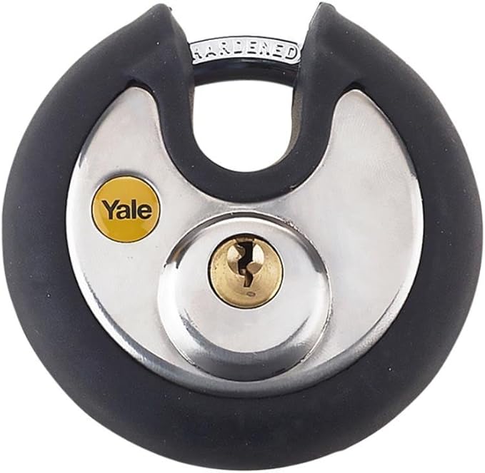 Yale Y130P/70/116/1 High Security Disc Padlock, Yellow, 70mm, pack of 1 ...