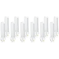 (4 Pack) PLC-18W 841, 4 Pin G24q-2, 18 Watt Double Tube, Compact Fluorescent Light Bulb ...