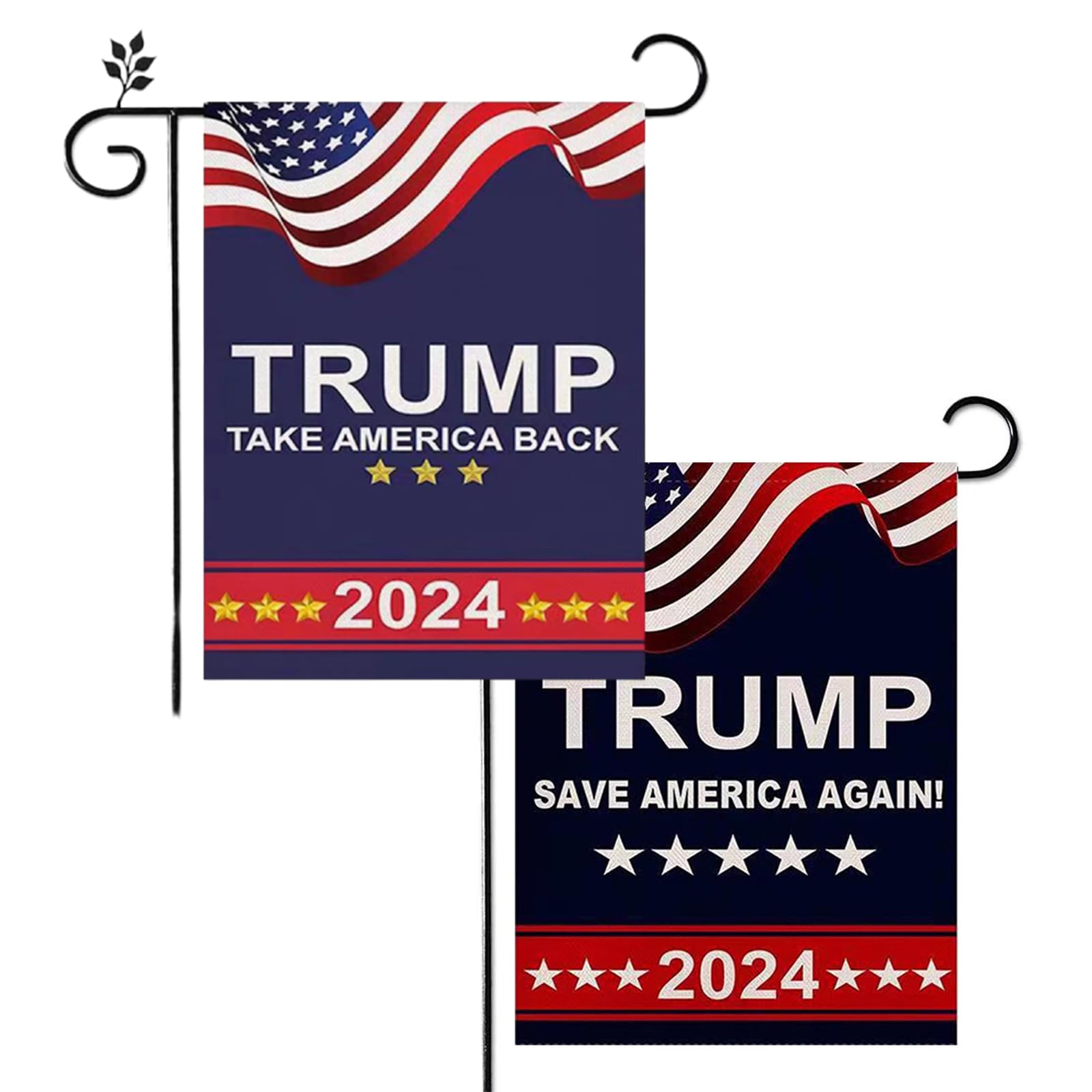 Trump 2024 Garden Flags for Outside,2 Garden Flags,Donald Trump 2024 Take America Back Flags ...