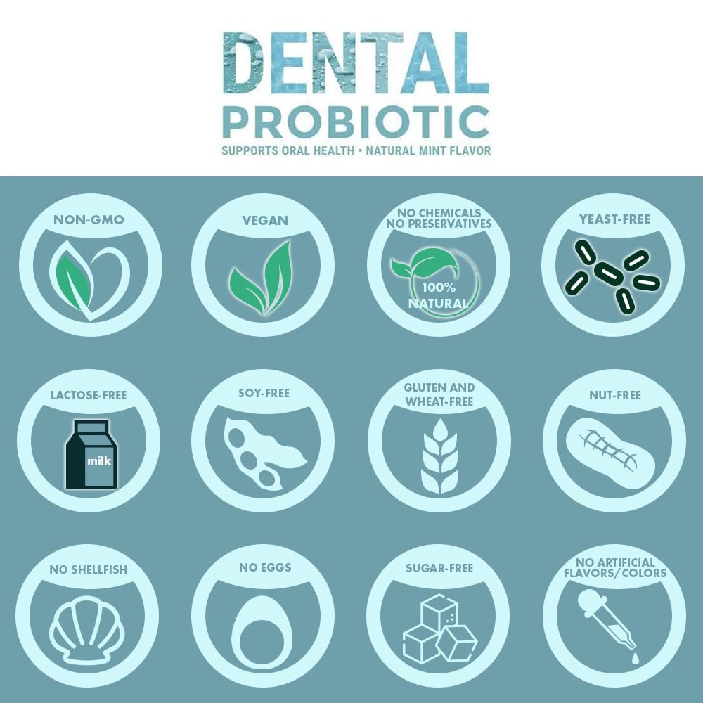Mua Dental Oral Probiotic, 60 Chewable Tablets - Supplements w/BLIS K12 ...