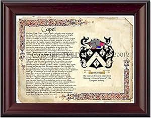 Amazon.com: Capel Coat of Arms/ Family Crest on Fine Paper and Family ...