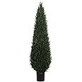 Amazon.com - 6ft(72”) Artificial Cedar Topiary Tree Potted Plants UV ...
