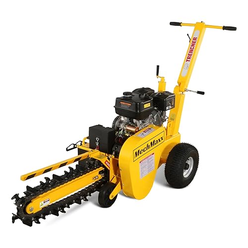 420cc 15HP E-Start Gas Powered Cable Ditching Trencher, 24'' Trench ...