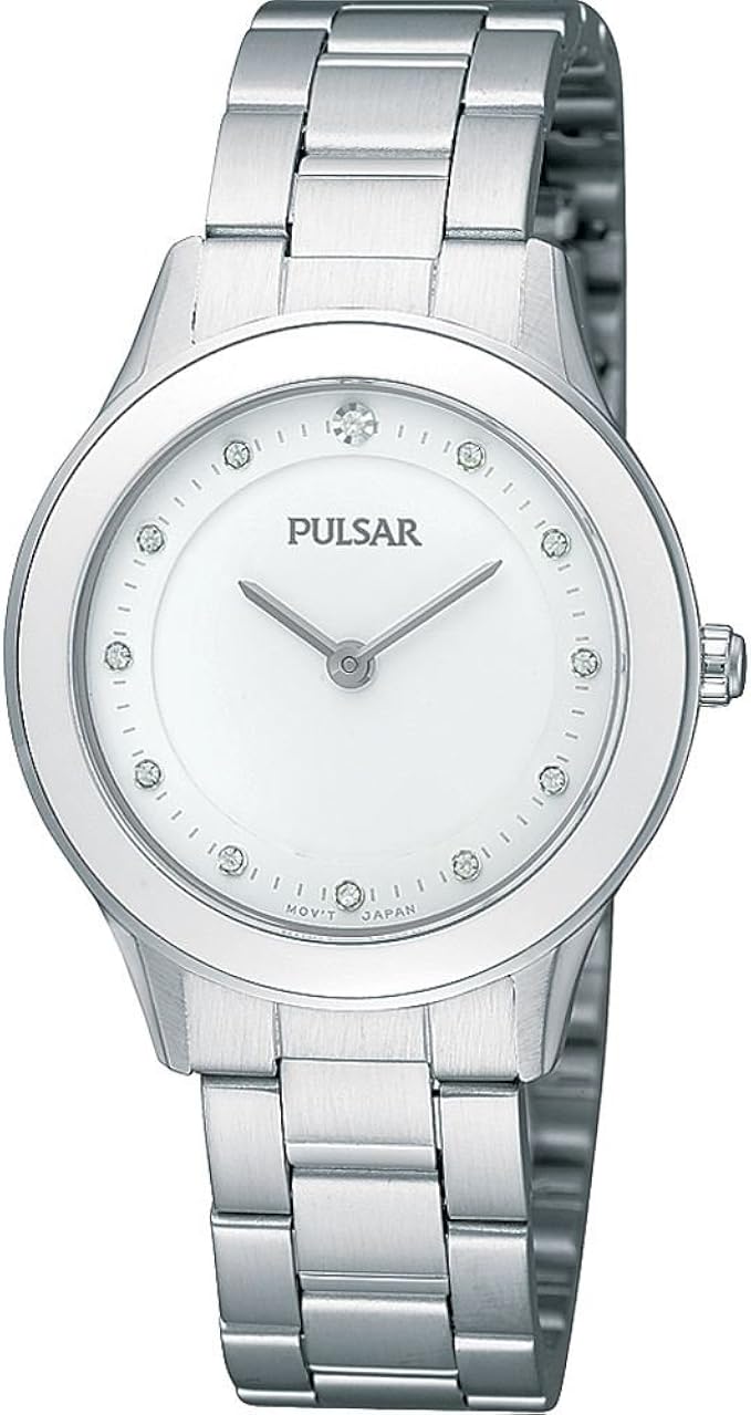 Pulsar Womens Analogue Quartz Watch with Stainless Steel Plated Strap ...