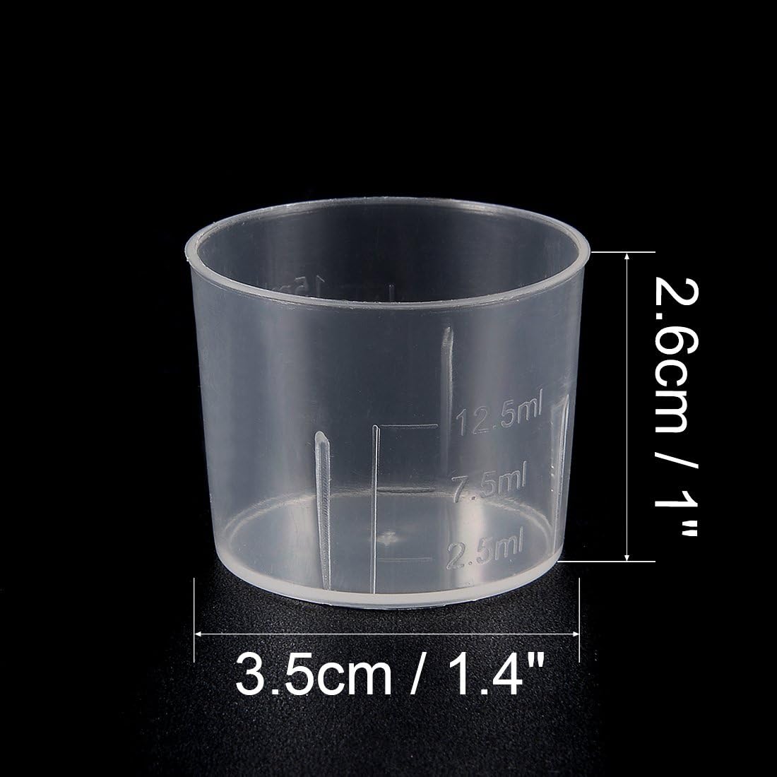 sourcingmap Measuring Cup 15ml PP Plastic Graduated Beaker Transparent ...