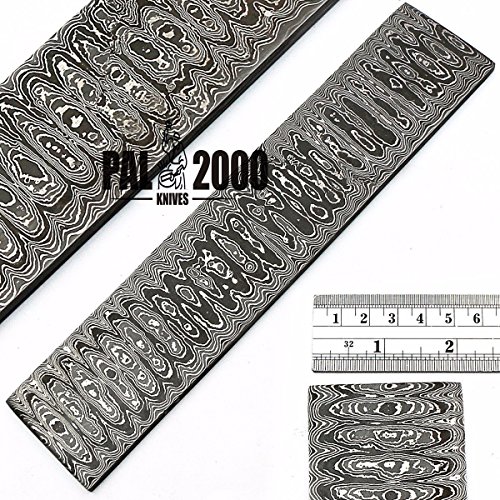 Handmade Damascus Steel Bar - Custom Damascus Steel Billet, Ladder ...