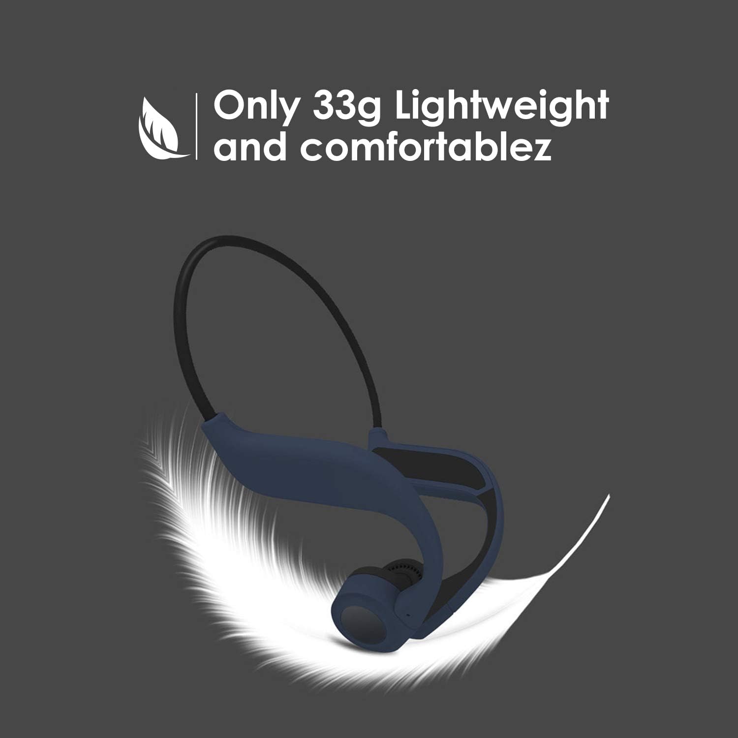 Blueooth Bone Conduction Headphones, 8G MP3 Player Bone Conduction ...