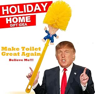 Amazon.com: Donald Trump Toilet Brush Cleaner Scrubber Funny Trump ...