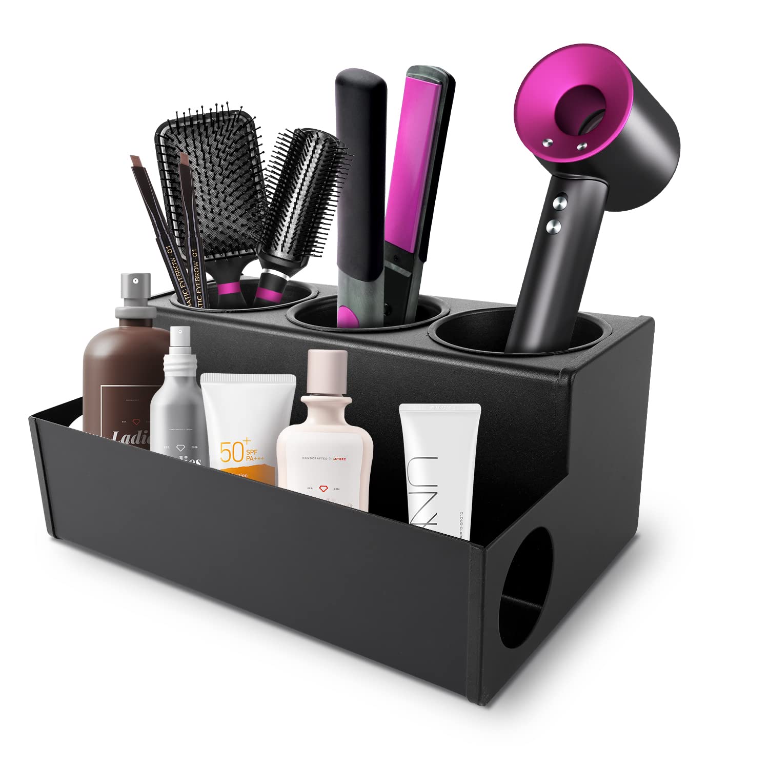 TWIZIUAO Hair Dryer Holder Hair Accessories Organizer Wall Mounted ...