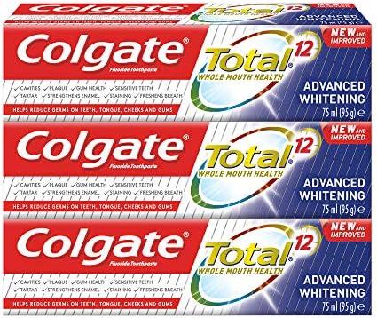 Colgate Total 12 Hour Protection Advanced Whitening Toothpaste 75Ml - 3 ...