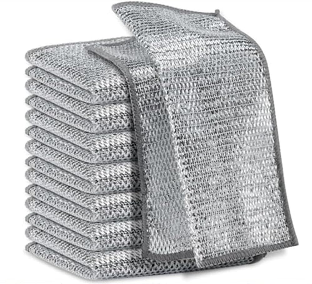 2 packs of ZiZiDGG 7pcs Wire Dishwashing Rag, Wire Dishcloth ...