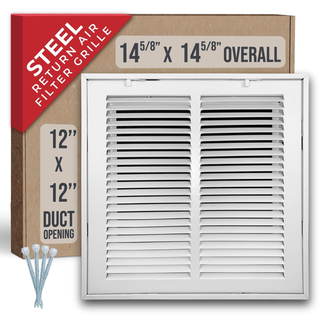 Fits 12x12 Duct Opening | Steel Return Air Filter Grille by Handua ...