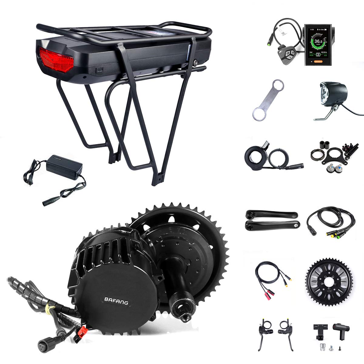 Buy Electric Bike 48V 1000W Ebike Motor Kit BAFNAG BBS03 Mid Drive ...