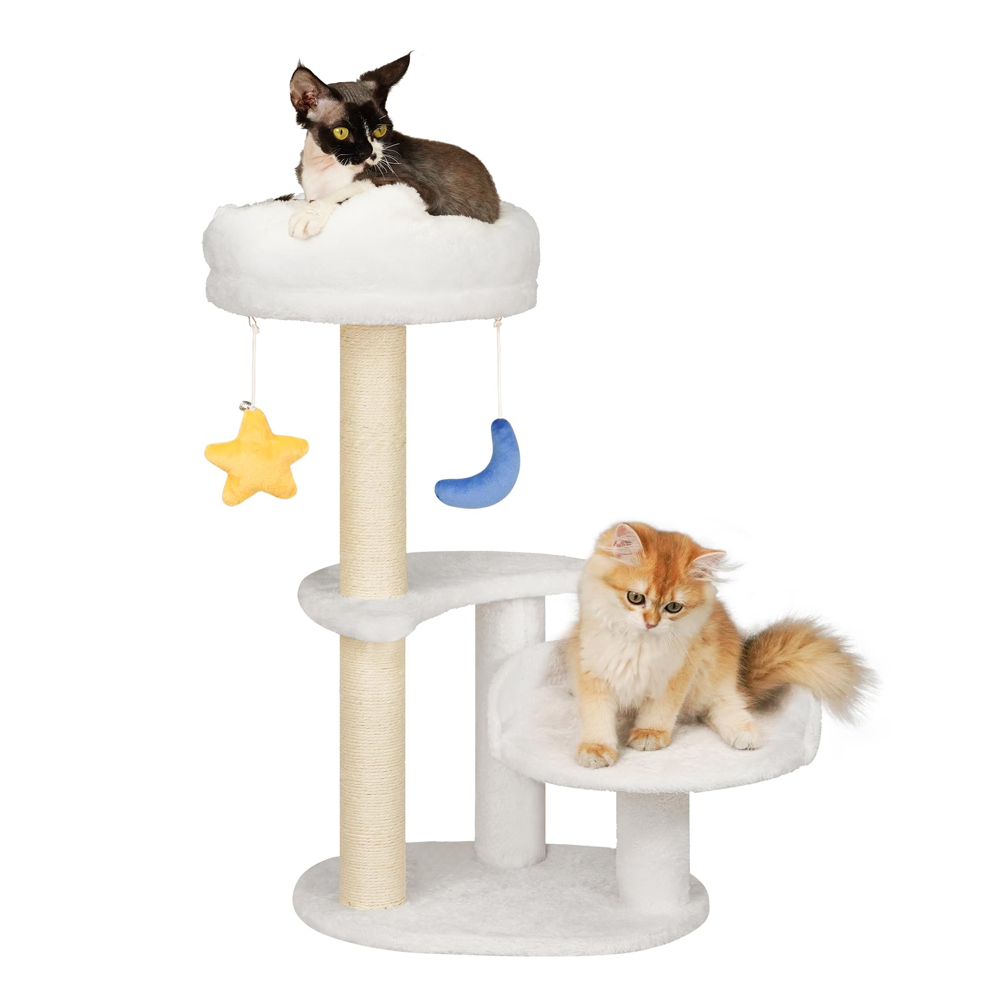 Meecal Cloud Cat Tree for Indoor Cats,Cat Scratching Post Cute with Bed ...