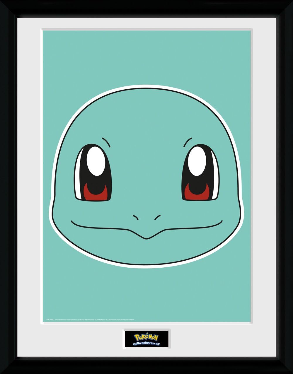 GB eye LTD, Pokemon, Squirtle Face, Framed Print, 30 x 40cm, Wood ...