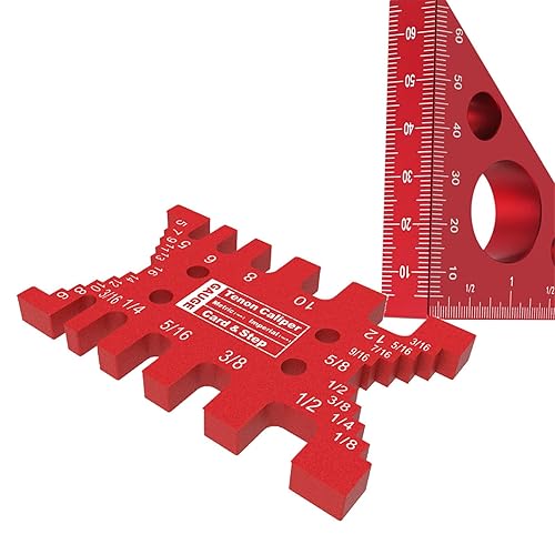 LAMDNL Aluminium Triangle Ruler Inch Metric Measuring Tools 45/90 ...