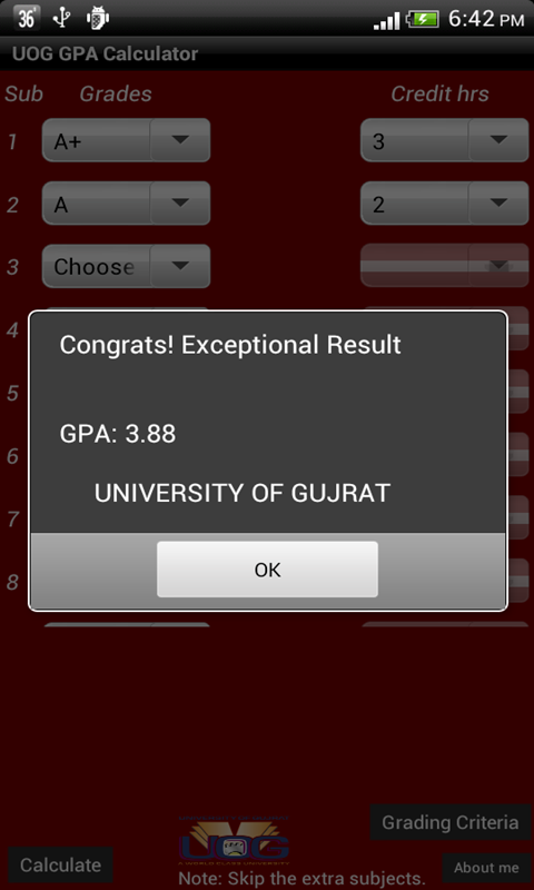 UOG Gpa-CGpa Calculator:Amazon.ca:Appstore for Android