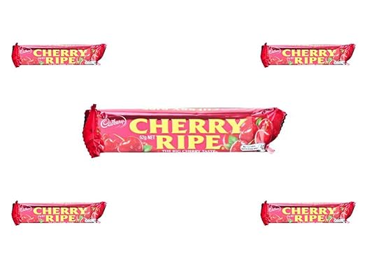Cherry Ripe Chocolate Bar 52g x 5 Multiple Pack - Made in Australia by ...