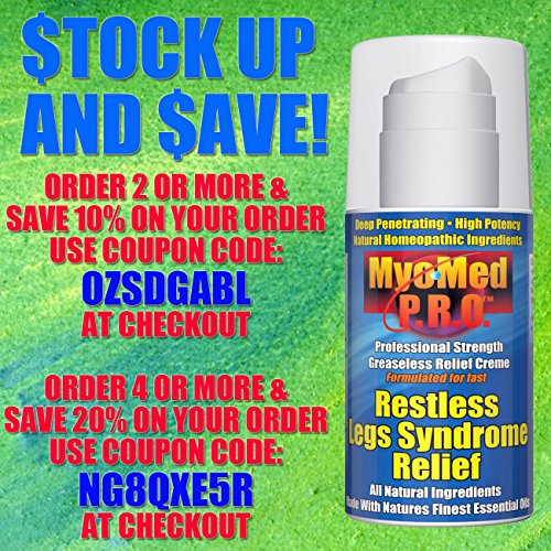 Best Restless Leg Syndrome Relief Cream by Myomed P.R.O. 3.5 oz ...