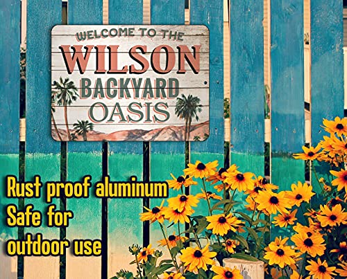 Custom Backyard Oasis Outdoor Metal Patio Sign | Pricepulse