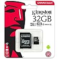 Amazon.com: Kingston Canvas Select 32GB MicroSDHC Class 10 MicroSD Memory Card UHS-I 80MB/s R ...