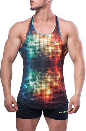Jed North Bodybuilding Tank Top Gym Stringer Y-Back Muscle Racerback ...