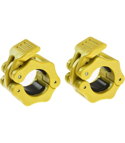 Barbell Clamps 1-Inch & Spring Clips For Weightlifting Fitness Barbell ...