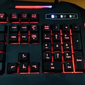 Rii RK900 Large Size 7 Colour LED Rainbow Gaming Keyboard UK Layout ...